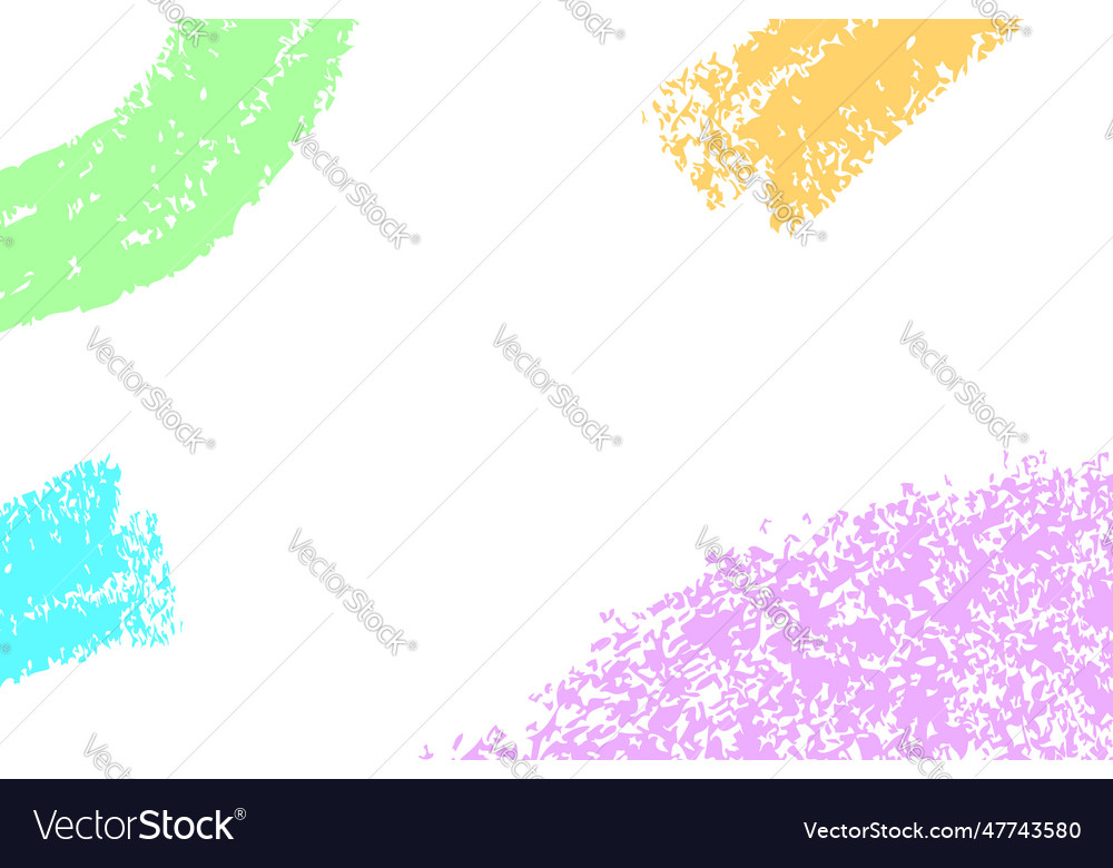 Simple rectangle background hand draw crayon Vector Image