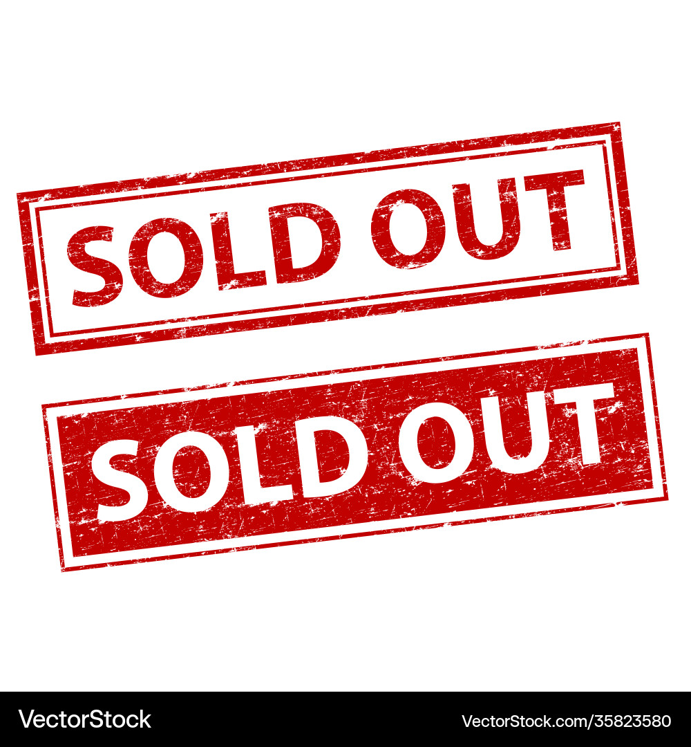 Sold out stamp isolated on white background Vector Image