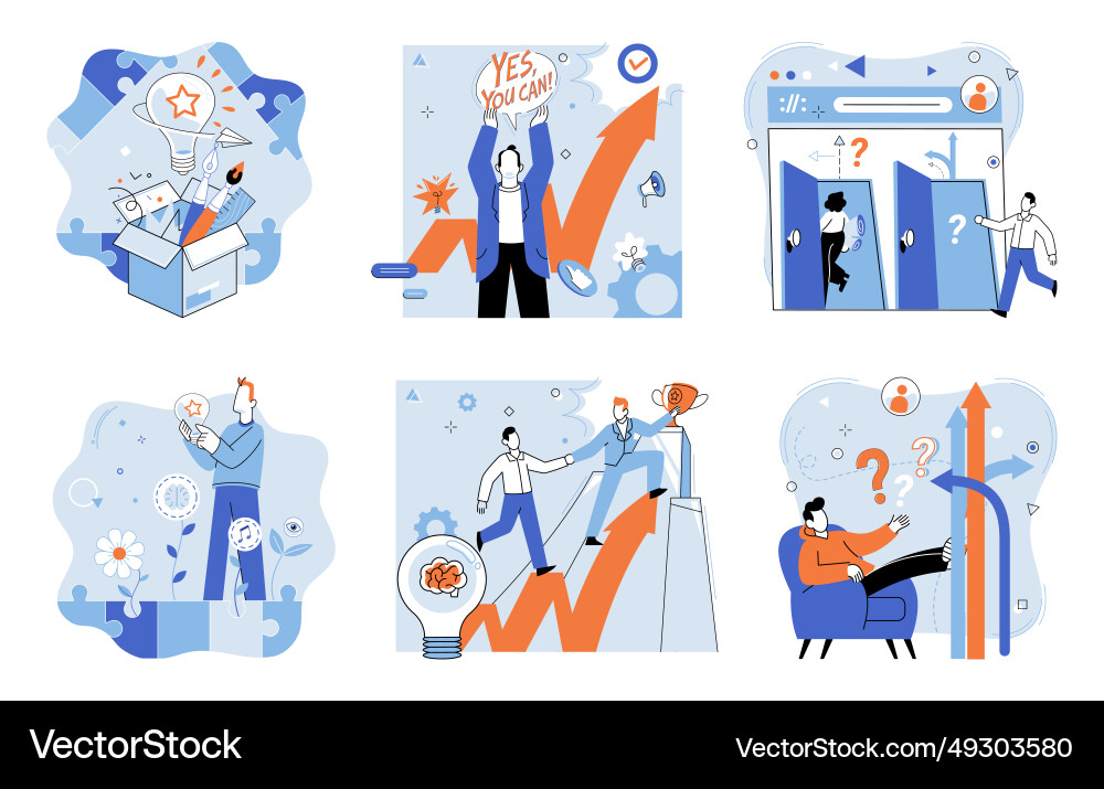 Startup business strategic planning helps Vector Image