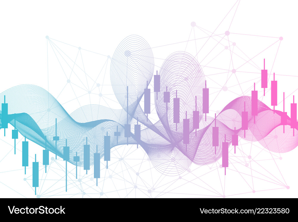 Stock market or forex trading graph chart in Vector Image