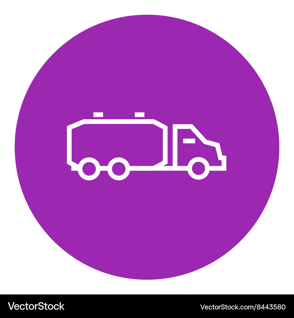 Truck liquid cargo line icon Royalty Free Vector Image