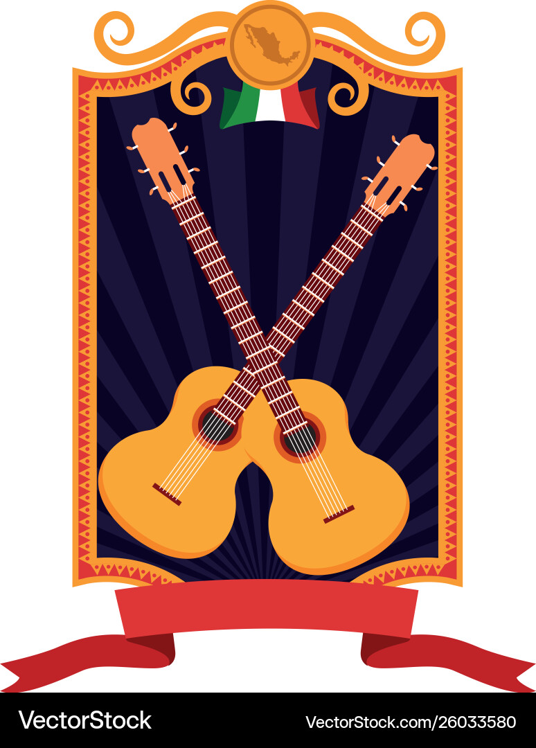 Two guitar acoustic icon cartoon Royalty Free Vector Image