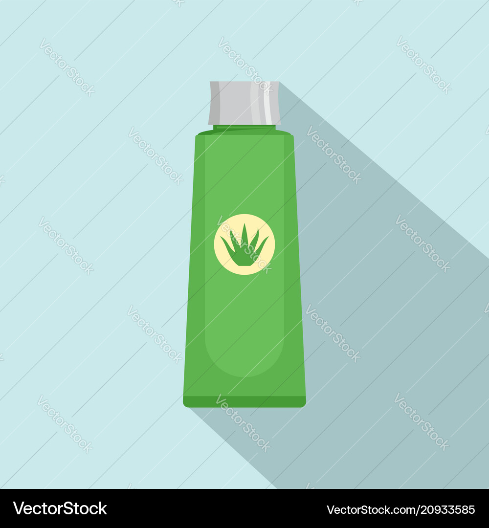 Aloe vera extract icon flat style Royalty Free Vector Image