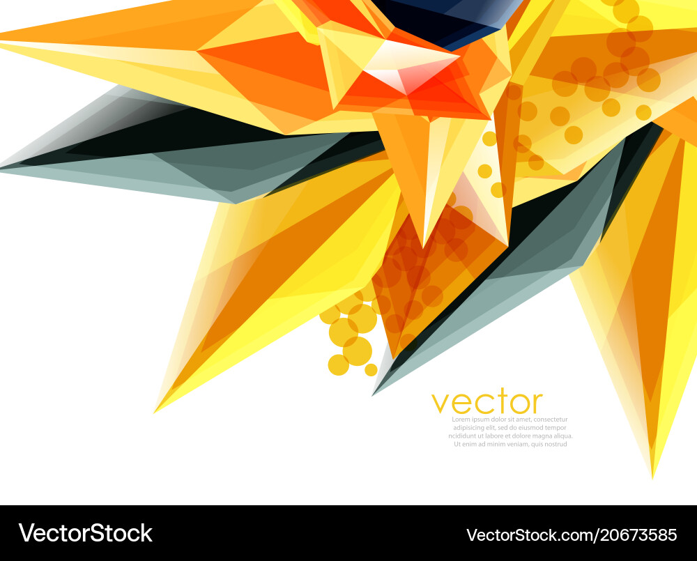 Color glass crystals on white background Vector Image