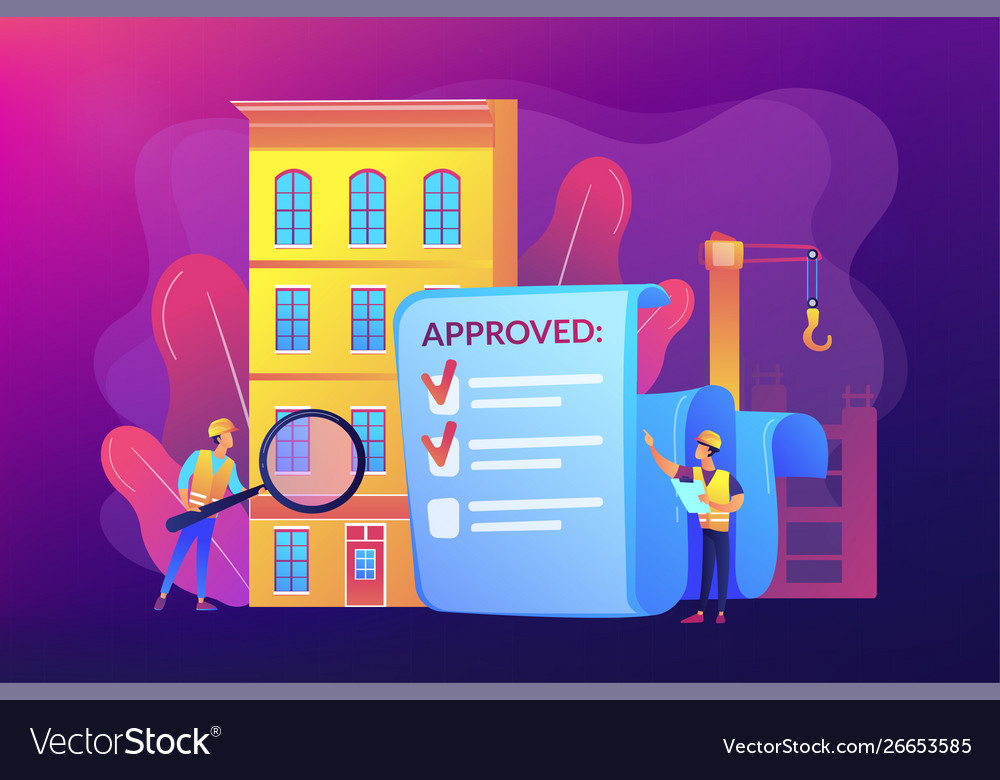 Construction quality control concept Royalty Free Vector