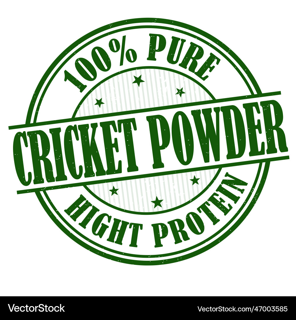Cricket powder grunge rubber stamp Royalty Free Vector Image