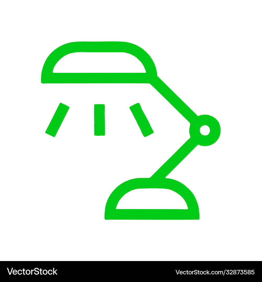 Desk lamp icon isolated on white background from Vector Image