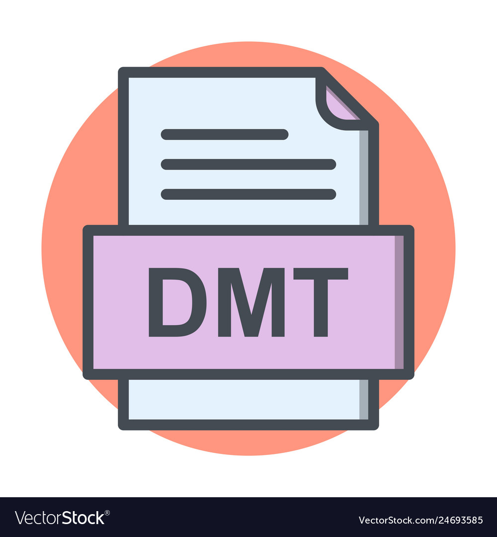 Dmt file document icon Royalty Free Vector Image