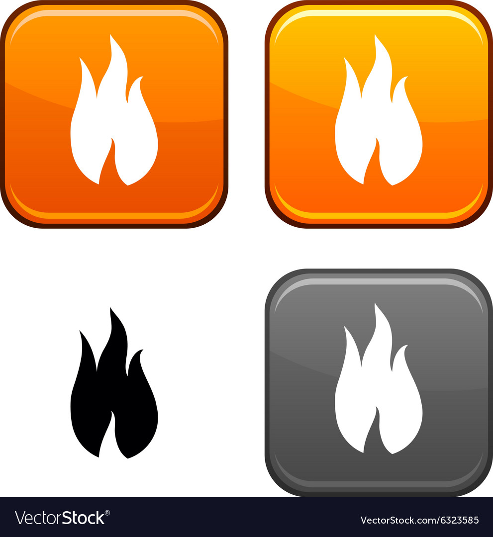 Fire button Royalty Free Vector Image - VectorStock