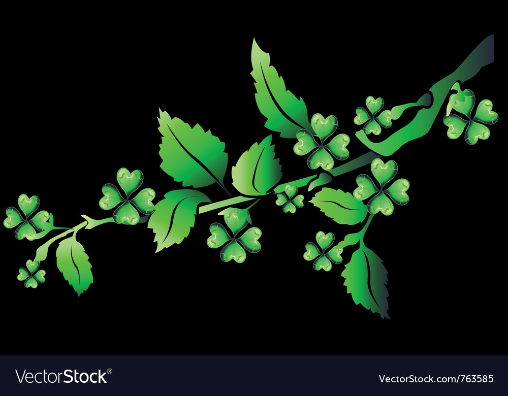 Green branch Royalty Free Vector Image - VectorStock