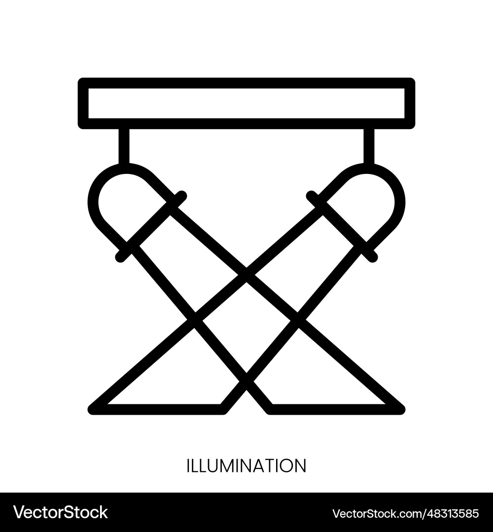 Illumination icon line art style design isolated Vector Image