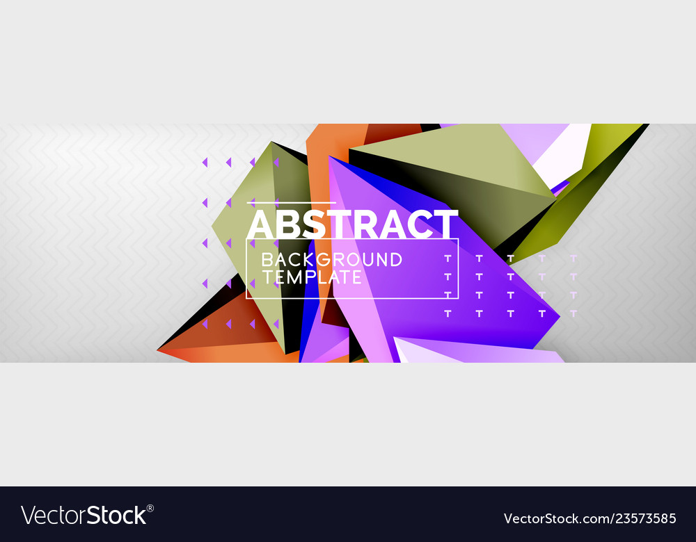 Triangles polygonal background 3d poly Royalty Free Vector