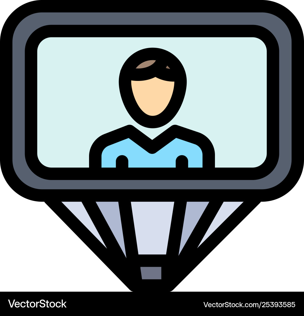 User profile id login flat color icon banner Vector Image