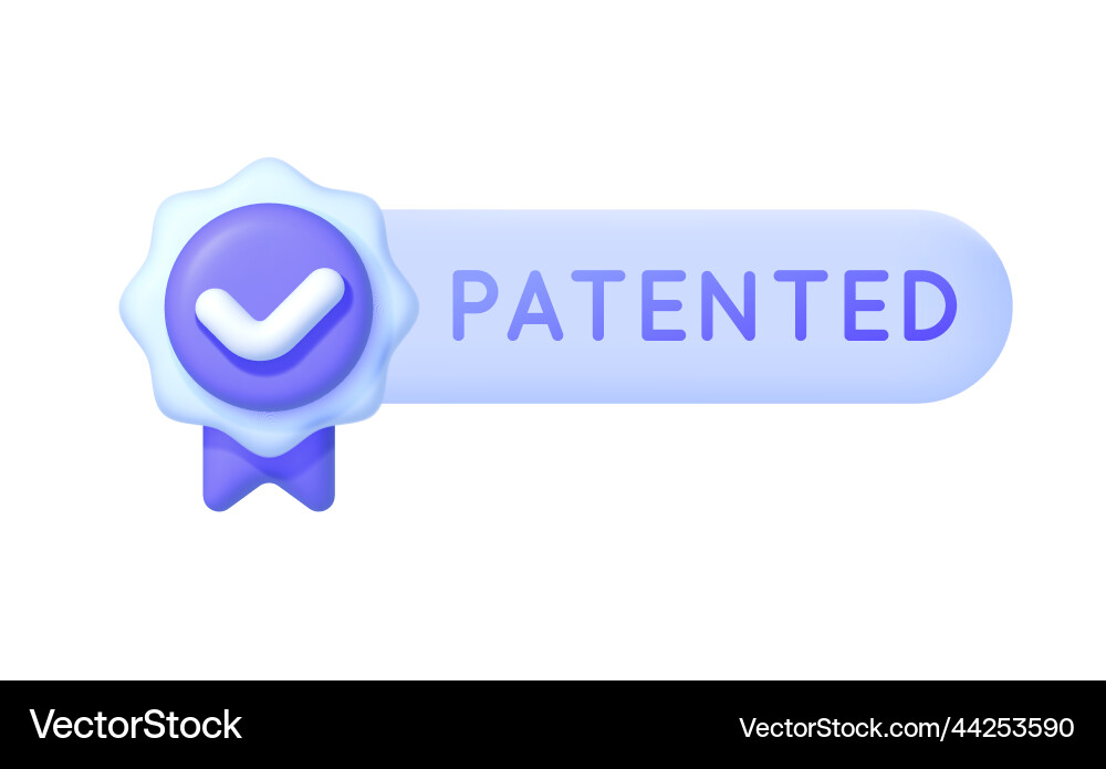 3d patented for concept design business Royalty Free Vector
