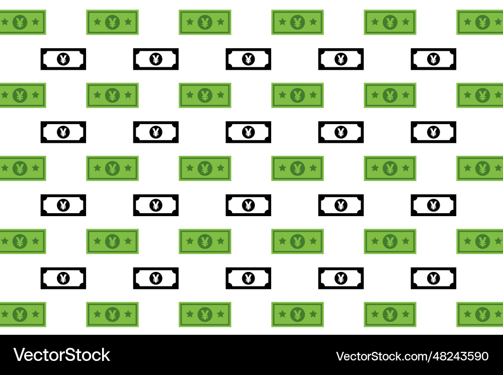 Abstract japanese yen banknote pattern background Vector Image