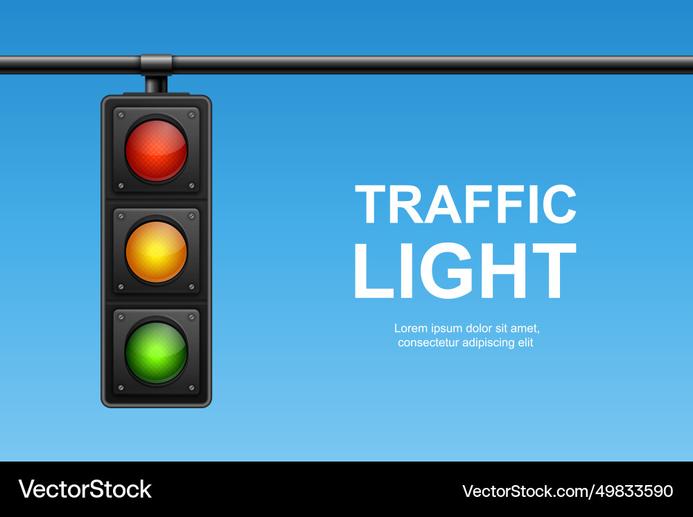 Banner with 3d realistic detailed road Royalty Free Vector