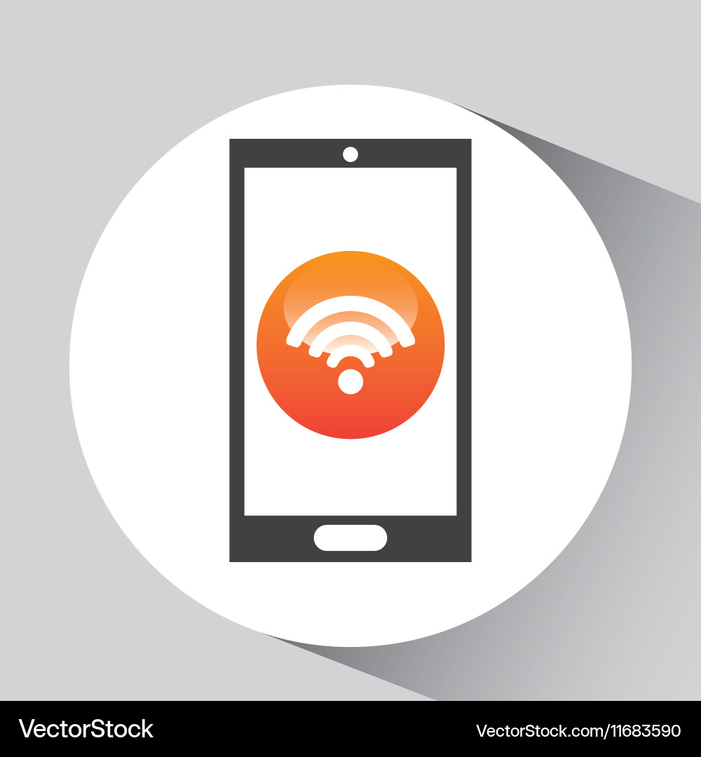 Device mobile internet icon social media graphic Vector Image