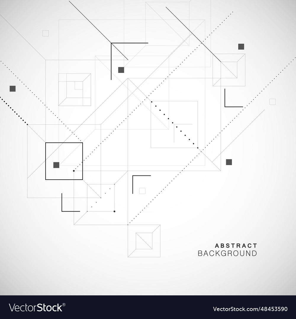 Digital geometric tech elements abstract Vector Image