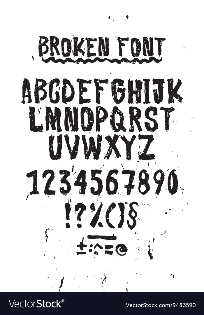 Font Royalty Free Vector Image - VectorStock