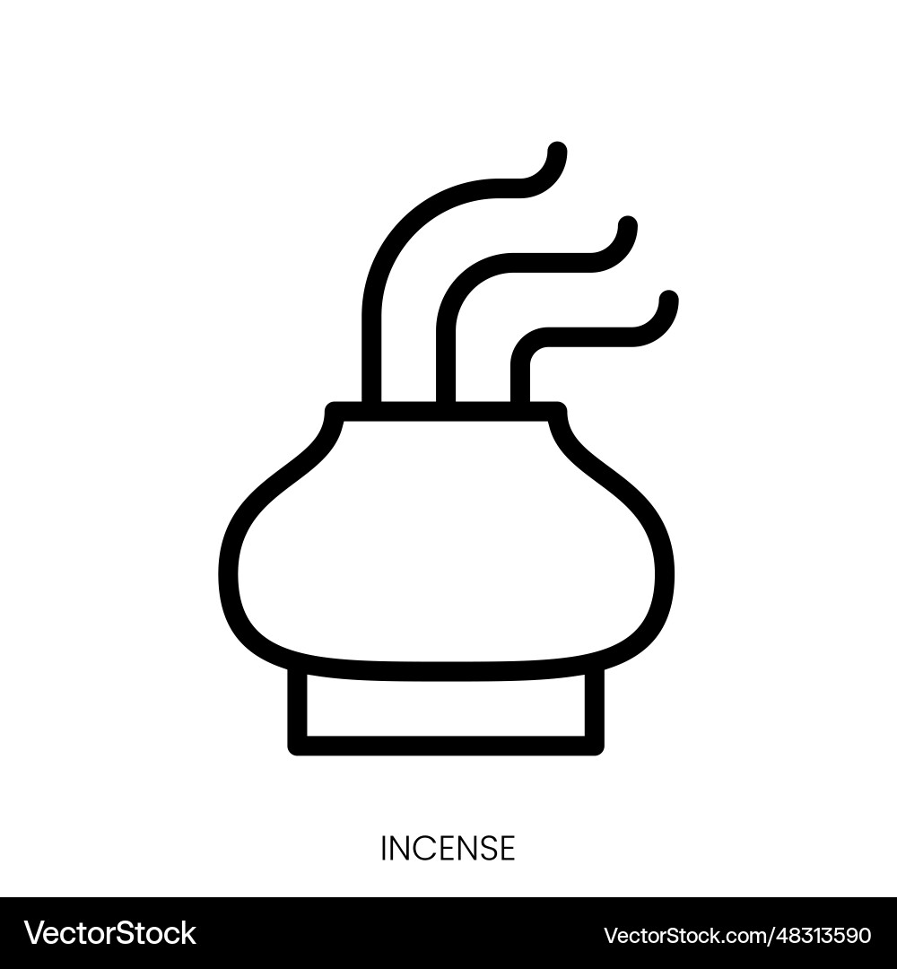 Incense icon line art style design isolated on Vector Image