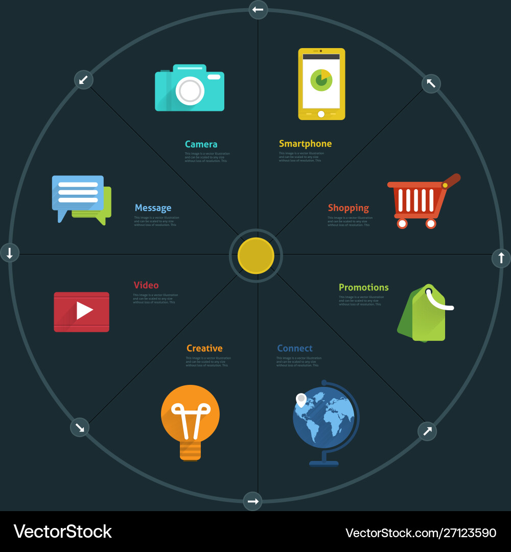 Infographic and icon element business connect Vector Image