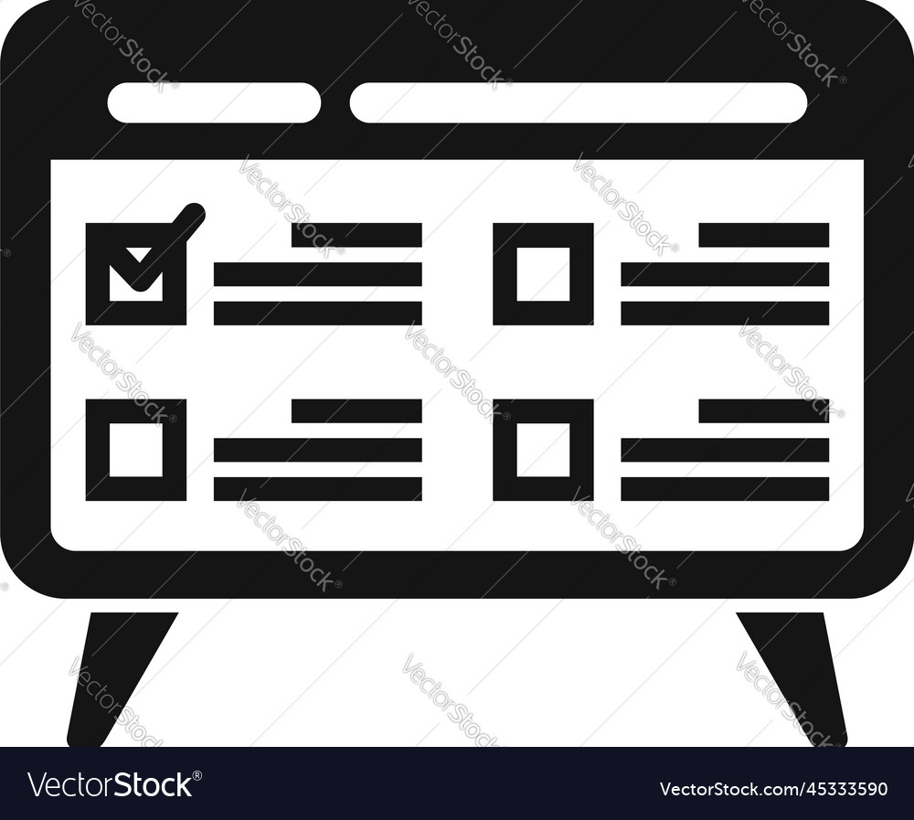 Monitor task schedule icon simple event Royalty Free Vector