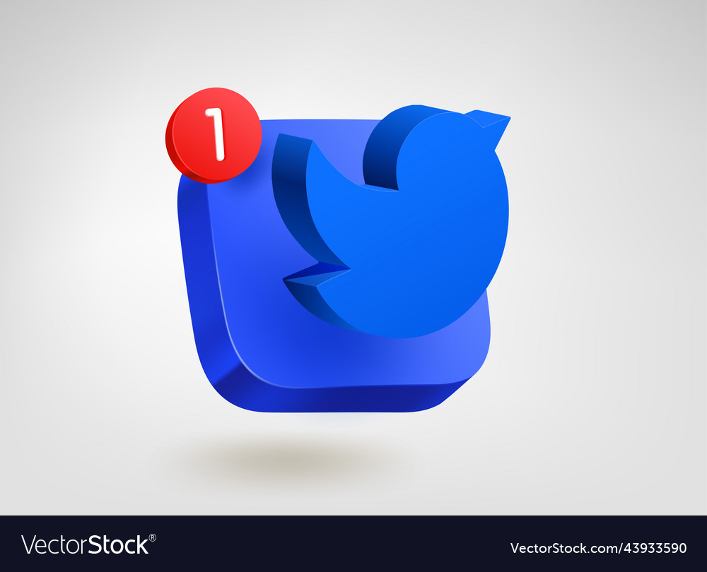 New message concept 3d mobile application icon Vector Image