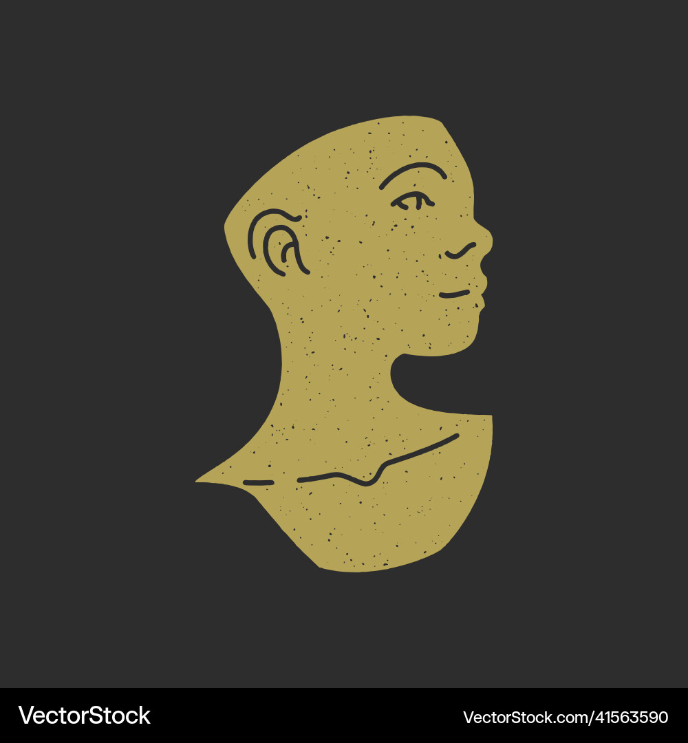 Outline minimalistic logo human head with neck Vector Image