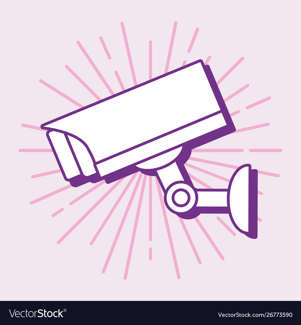 Security camera design Royalty Free Vector Image
