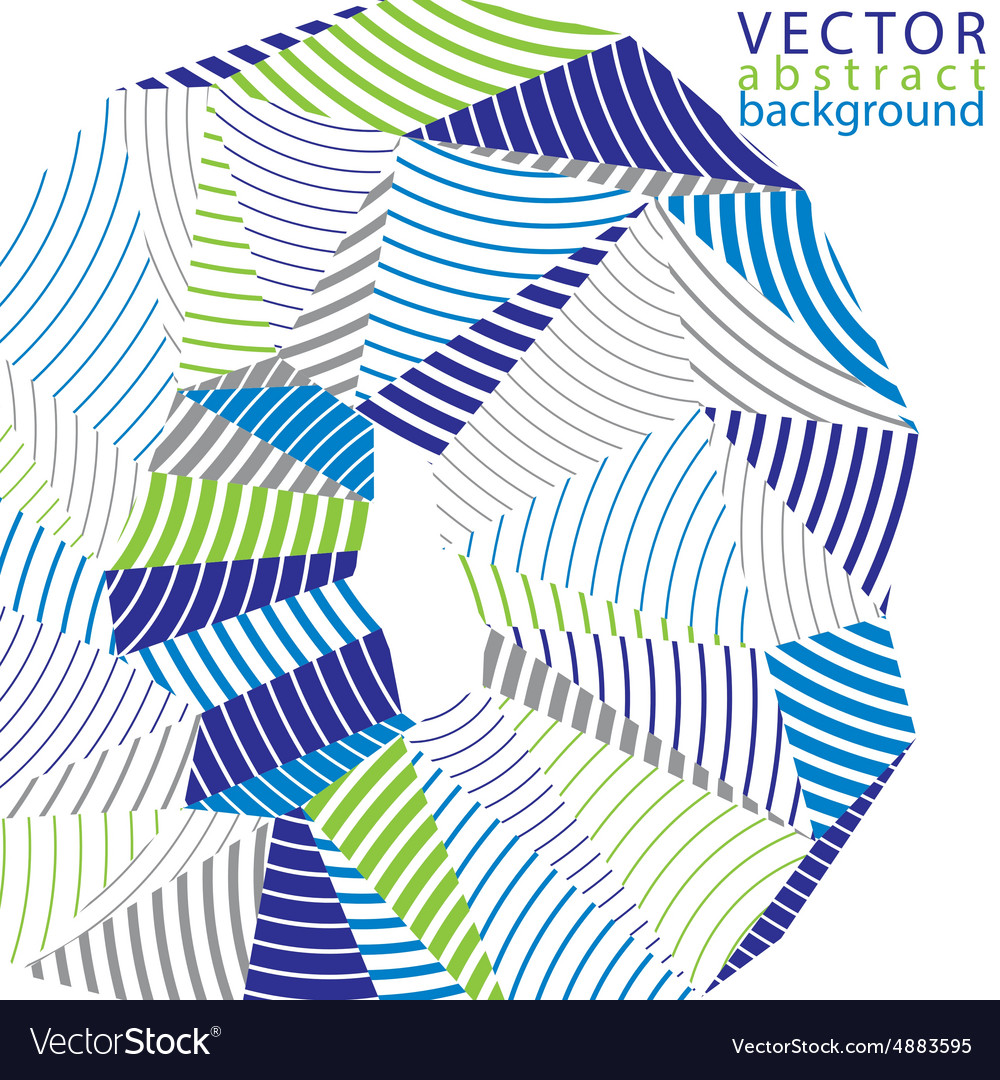 3d Abstract Design Object Polygonal Complicated Vector Image