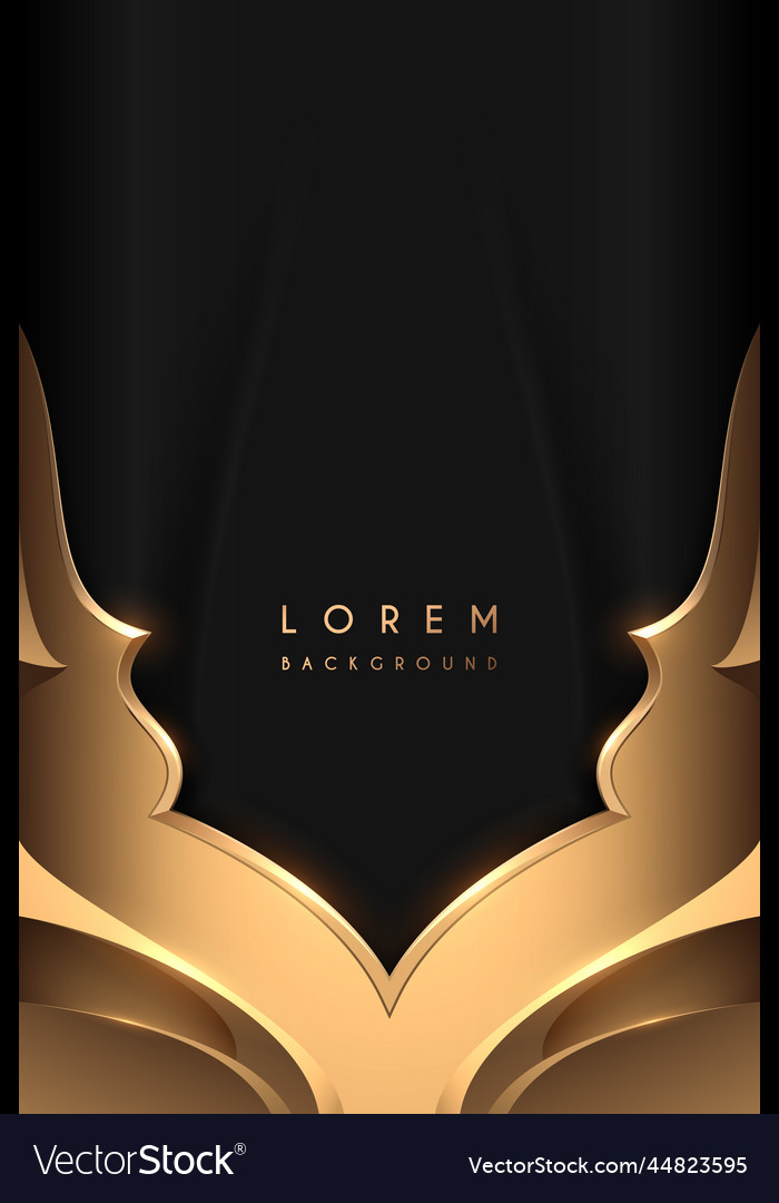 Abstract black and gold luxury background Vector Image Abstract black and gold luxury background Vector Image