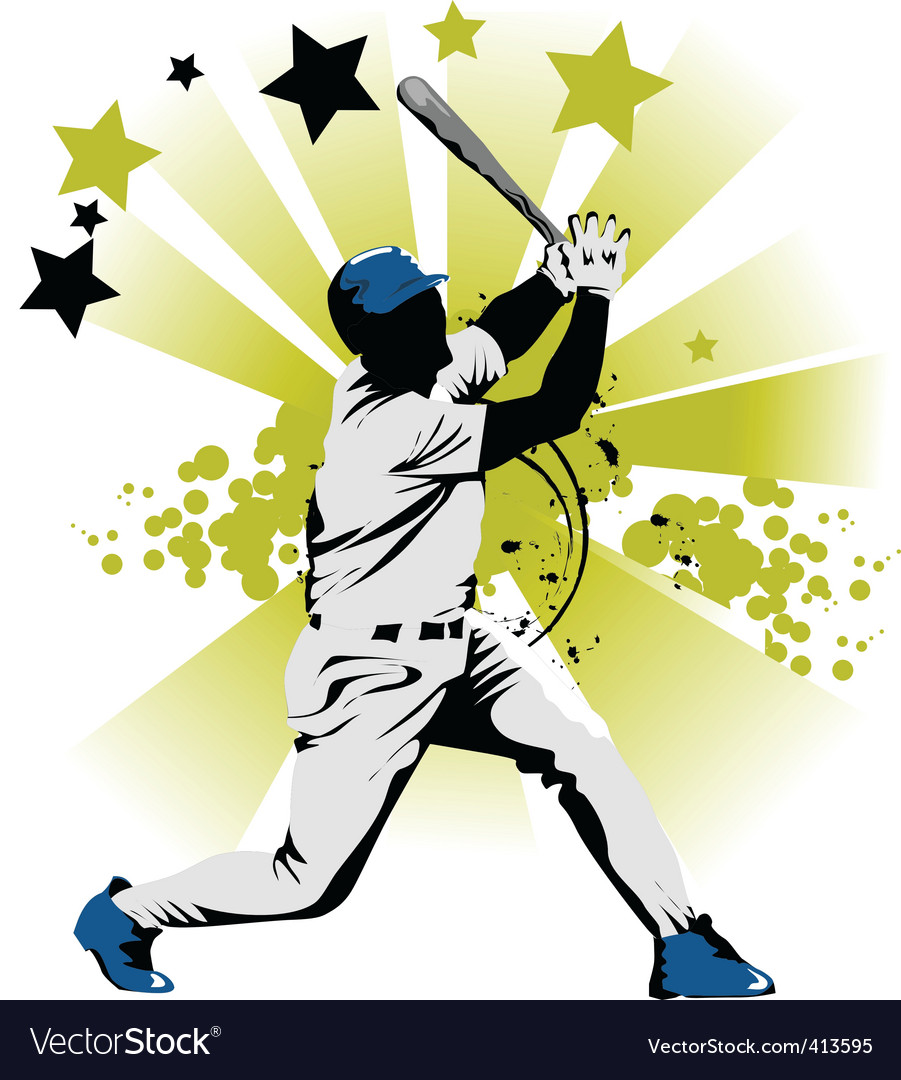 Baseball star Royalty Free Vector Image - VectorStock