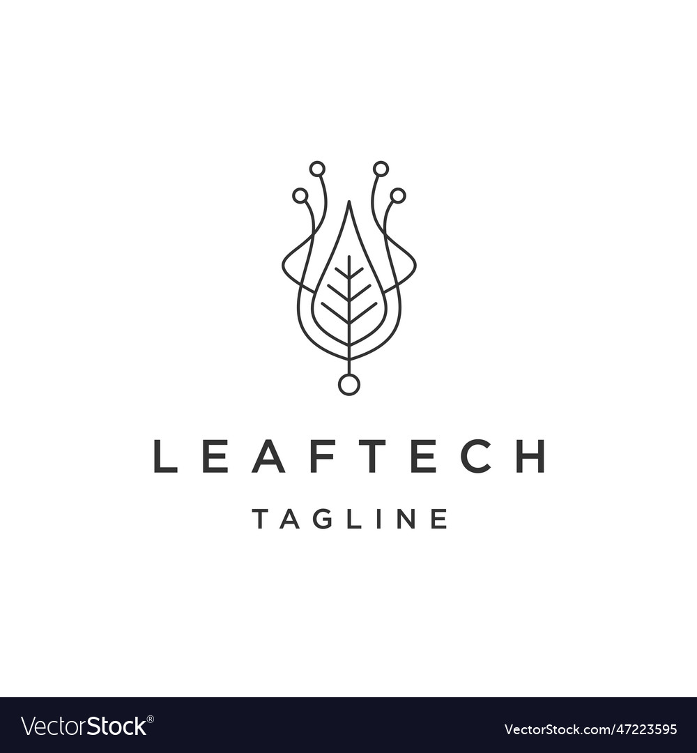 Leaf tech logo Royalty Free Vector Image - VectorStock