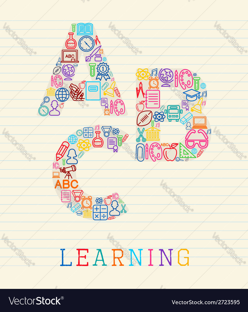 Learning concept Royalty Free Vector Image - VectorStock
