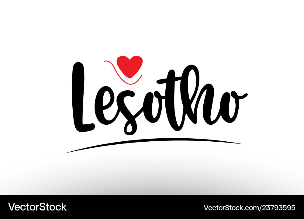 Lesotho country text typography logo icon design Vector Image