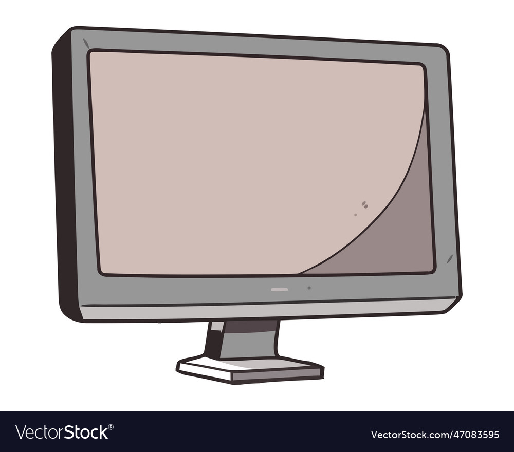 Modern computer monitor with wide screen display Vector Image