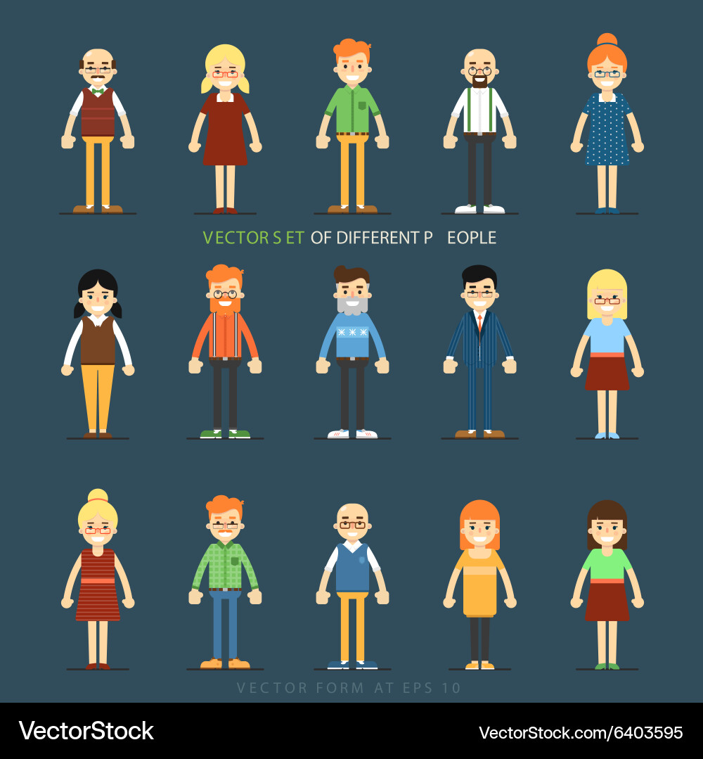 Set of people Royalty Free Vector Image - VectorStock