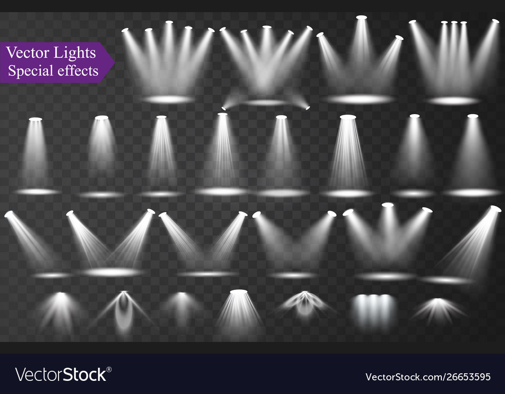 Spotlight light effect Royalty Free Vector Image