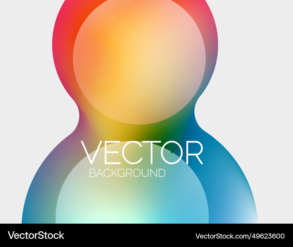 Beautiful flowing round shapes and circles Vector Image