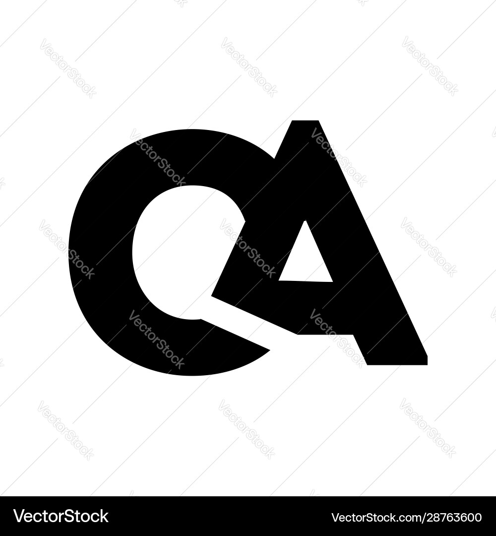 Ca oa initial geometric company logo and icon Vector Image