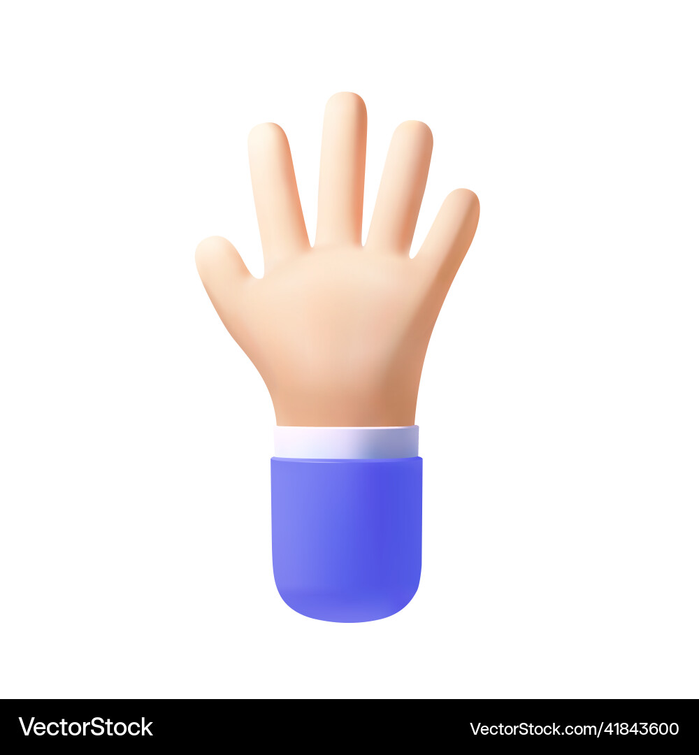 Closeup of hand 3d people Royalty Free Vector Image