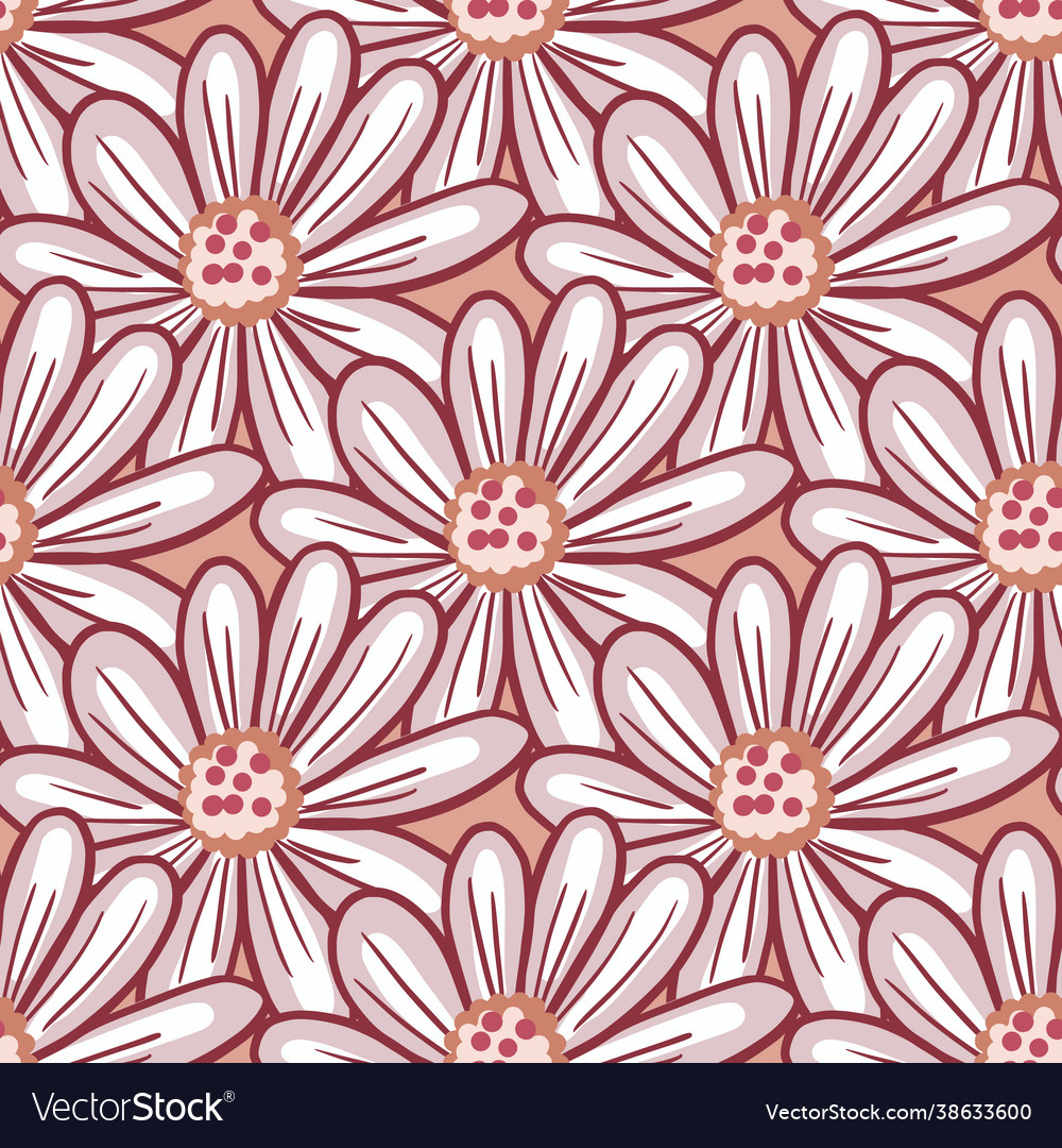 Contoured spring time seamless pattern Royalty Free Vector
