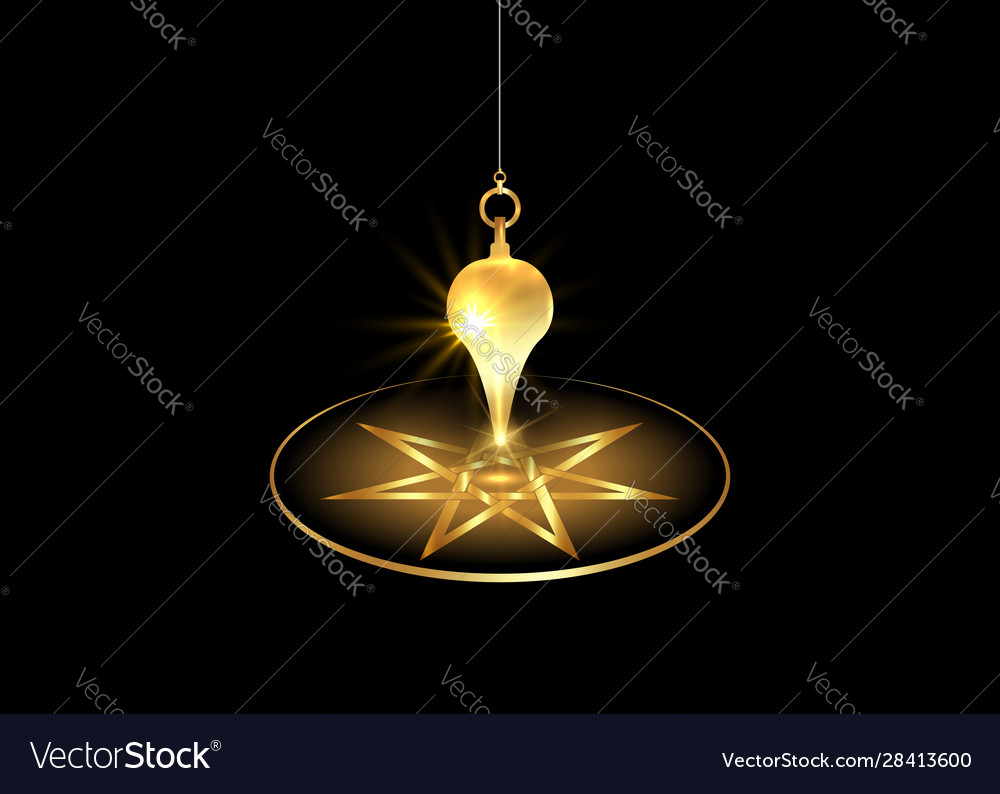 Dowsing pendulum for using asking questions Vector Image