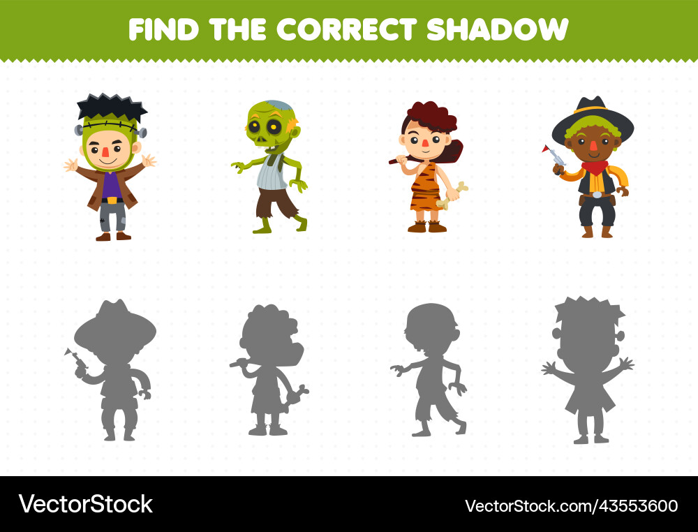 Education game for children find the correct Vector Image