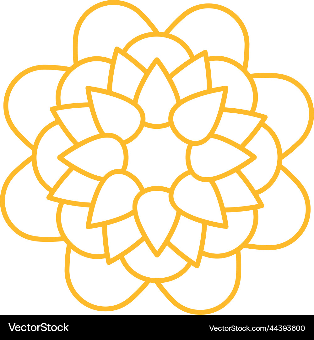 Floral mandala ornament Royalty Free Vector Image