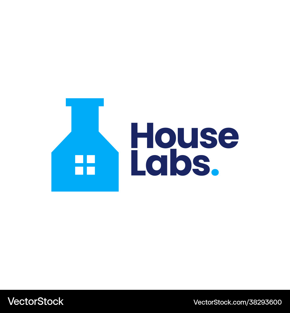 House lab home laboratory logo icon Royalty Free Vector