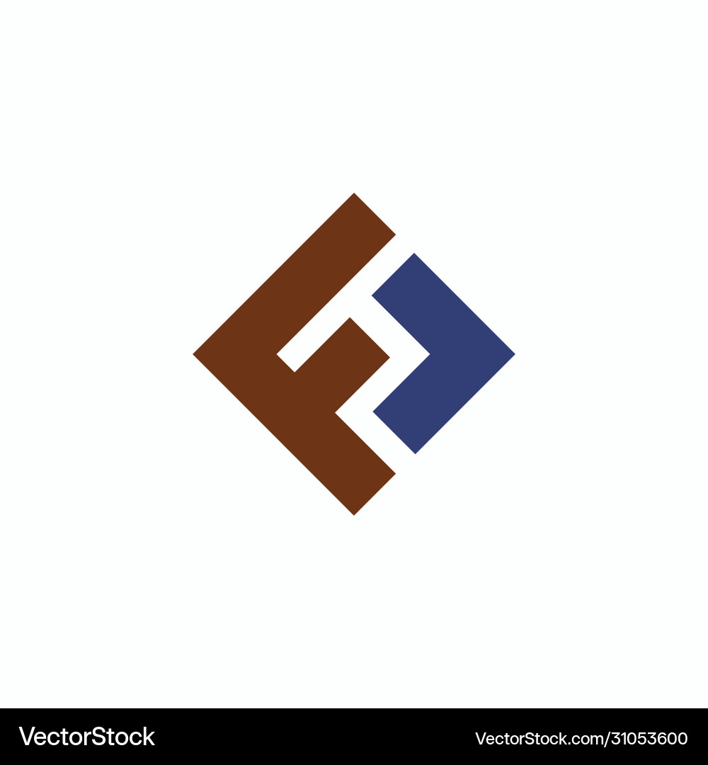 Initial letter fc or cf logo design template Vector Image