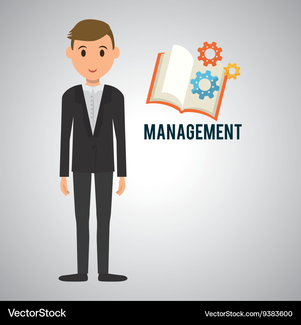 Management design person icon isolated Royalty Free Vector