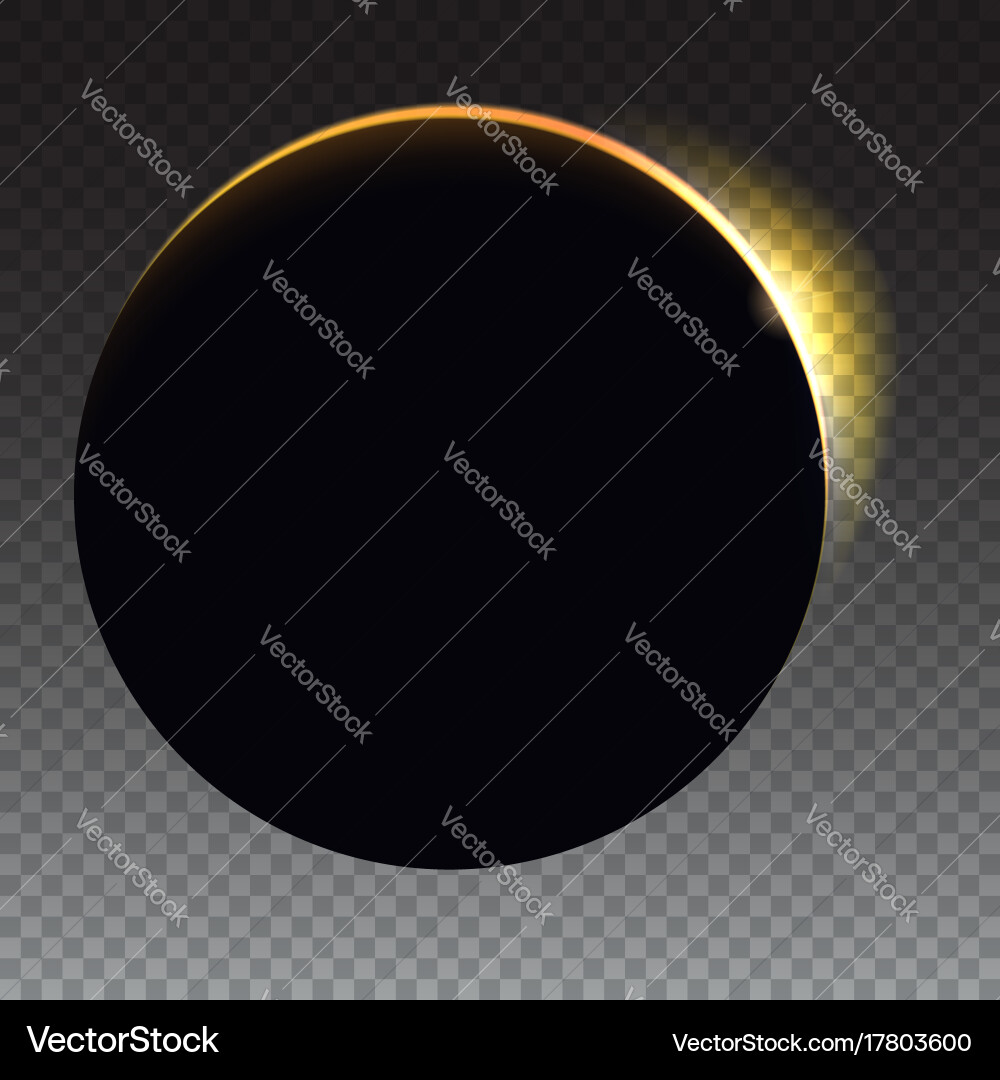Minimalist with a flare to the right solar eclipse