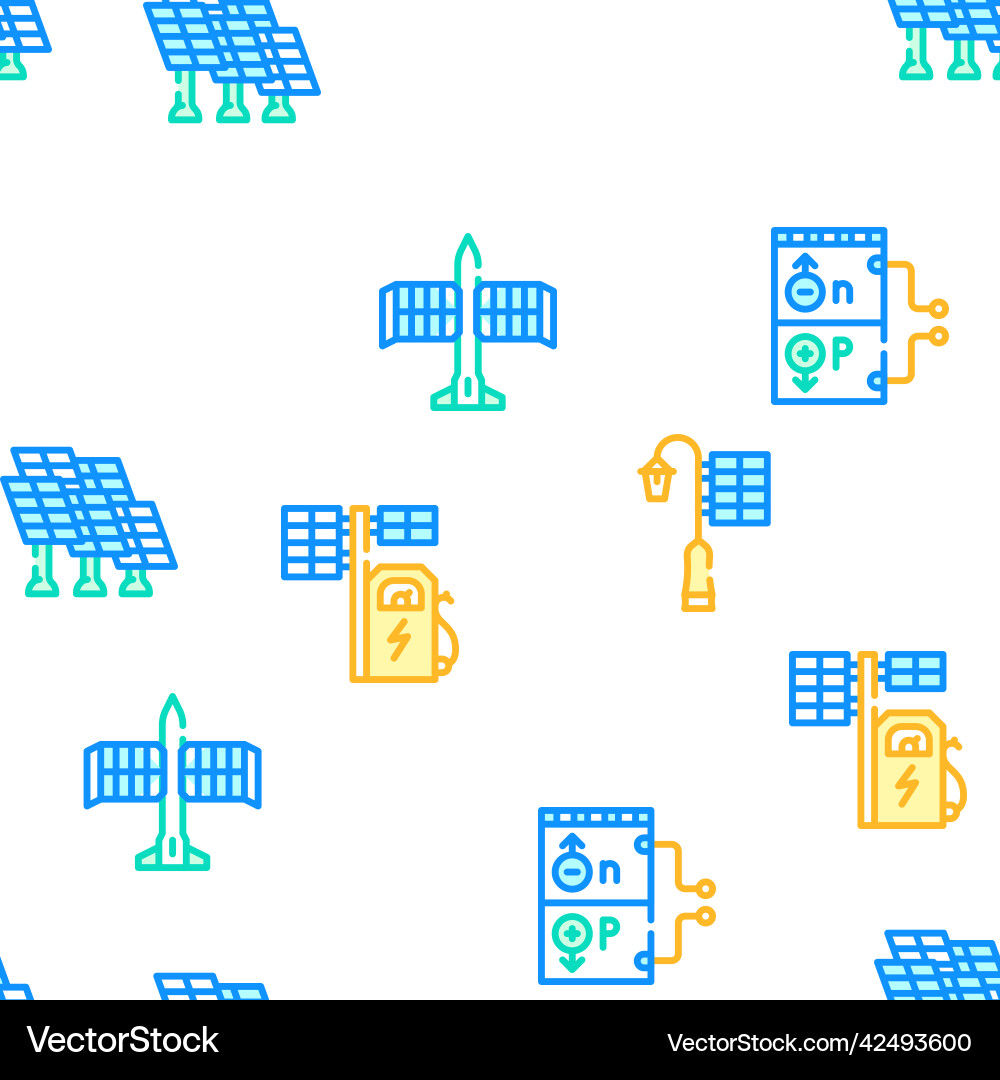 Photovoltaic energy seamless pattern Royalty Free Vector